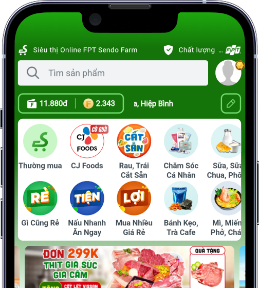 FPT Sendo Farm - Siêu thị online, giá rẻ mỗi ngày!